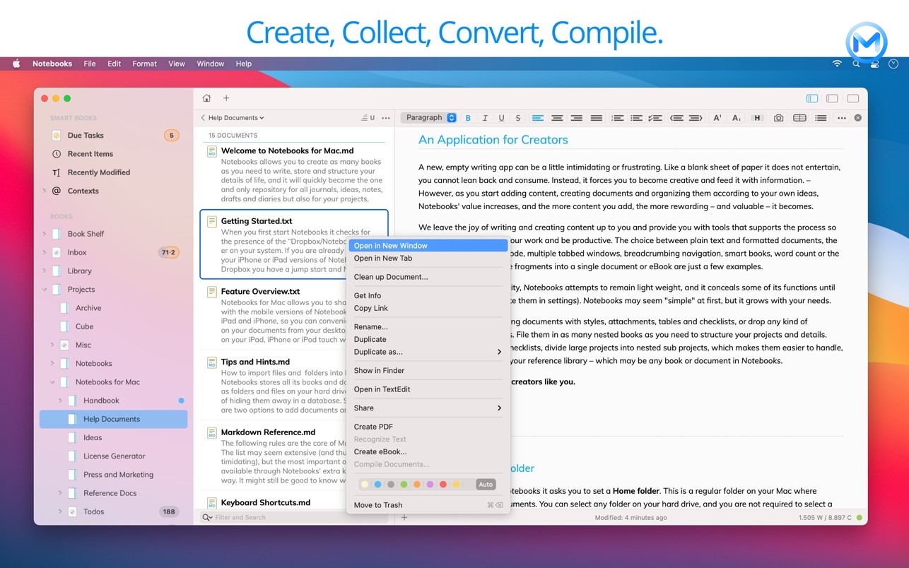 Notebooks For Mac v3.8.4 笔记本软件 - 苹果系统之家