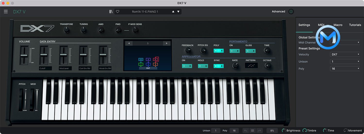 Arturia DX7 V For Mac v1.13.2.5305 音乐插件 - 苹果系统之家