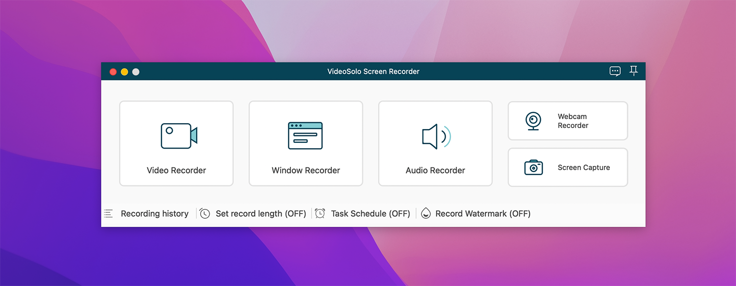 VideoSolo Screen Recorder For Mac v2.1.12 屏幕录像视频转换软件 - 苹果系统之家
