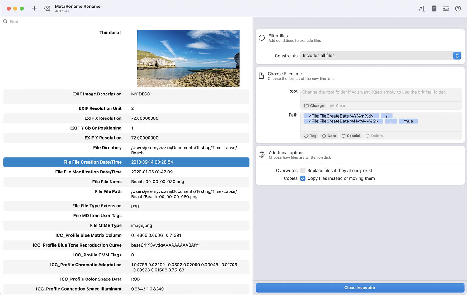 MetaRename For Mac v1.0.10 图片元数据重命名工具 - 苹果系统之家