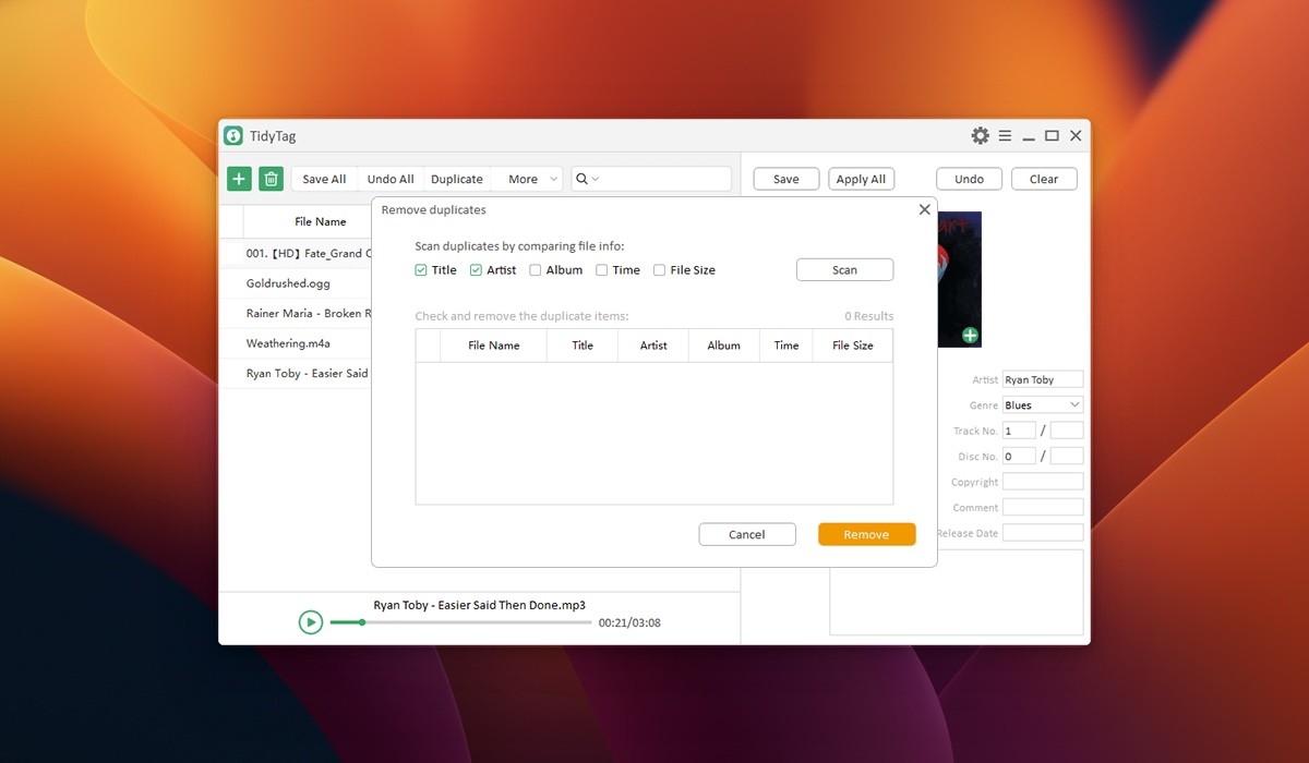 TidyTag Music Tag Editor For Mac v2.0.0 音乐标签编辑工具 - 苹果系统之家