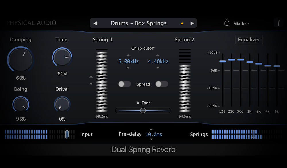 Physical Audio Dual Spring Reverb For Mac v3.1.10 音乐插件 - 苹果系统之家