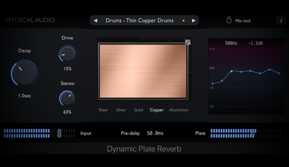 Physical Audio Dynamic Plate Reverb For Mac v3.1.9 音乐插件 - 苹果系统之家